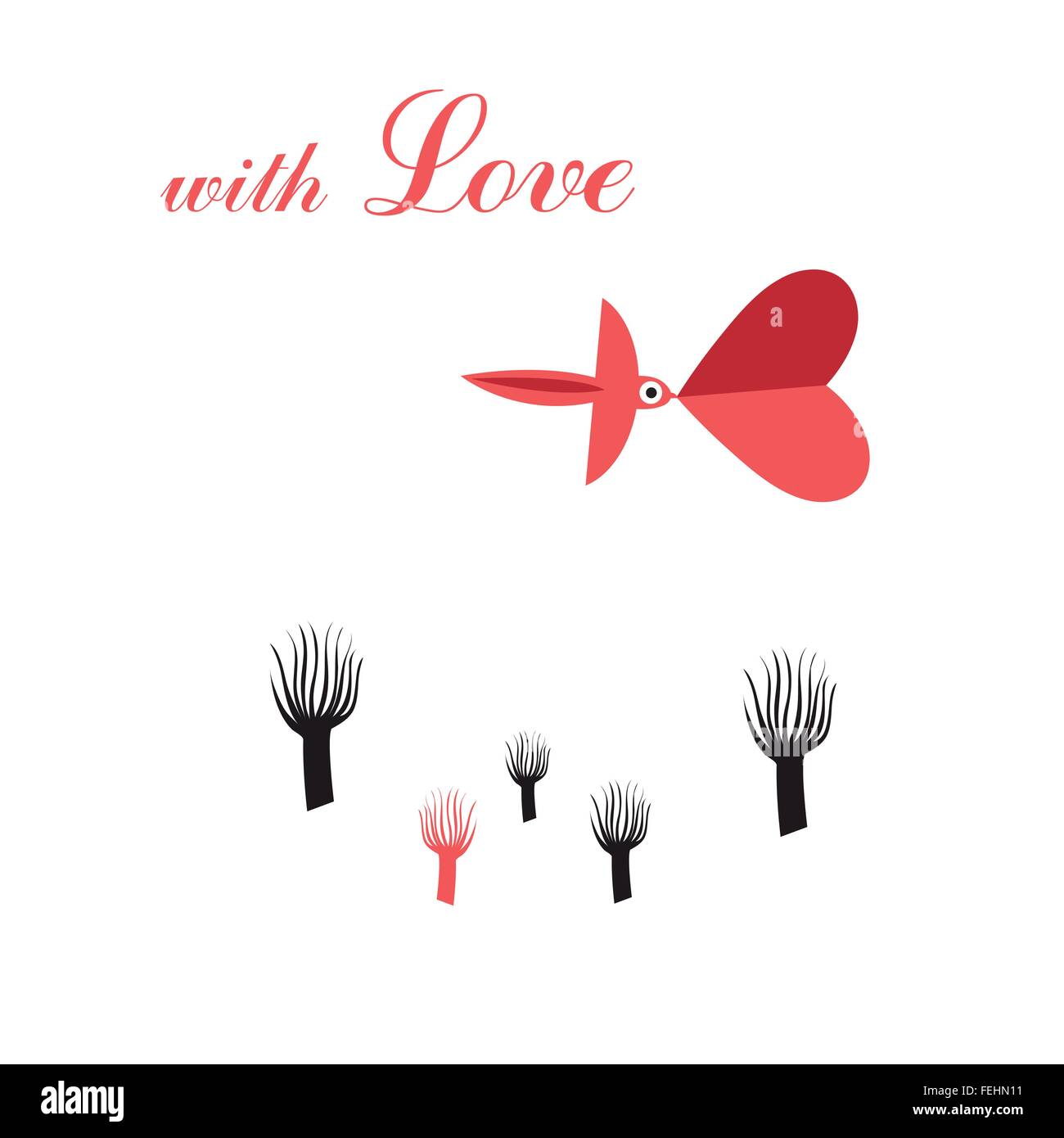 Postcard of a bird Cut Out Stock Images & Pictures - Alamy