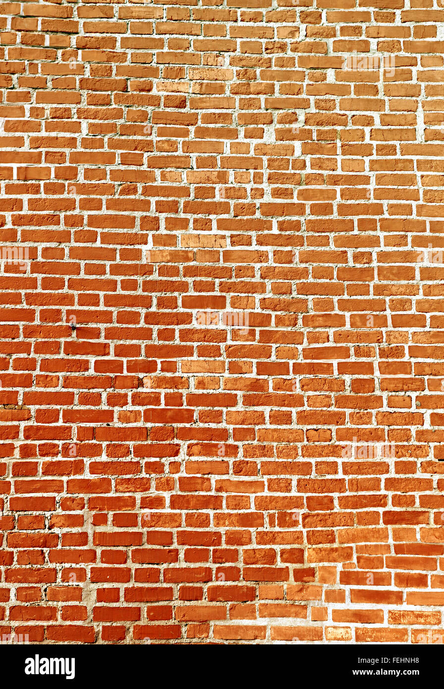 Red brick wall is photographed close up Stock Photo - Alamy