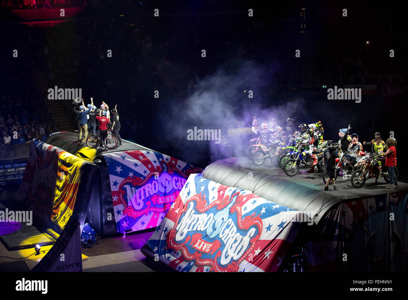 London, UK. 7th February, 2016. Nitro Circus Live at The O2 Arena on ...