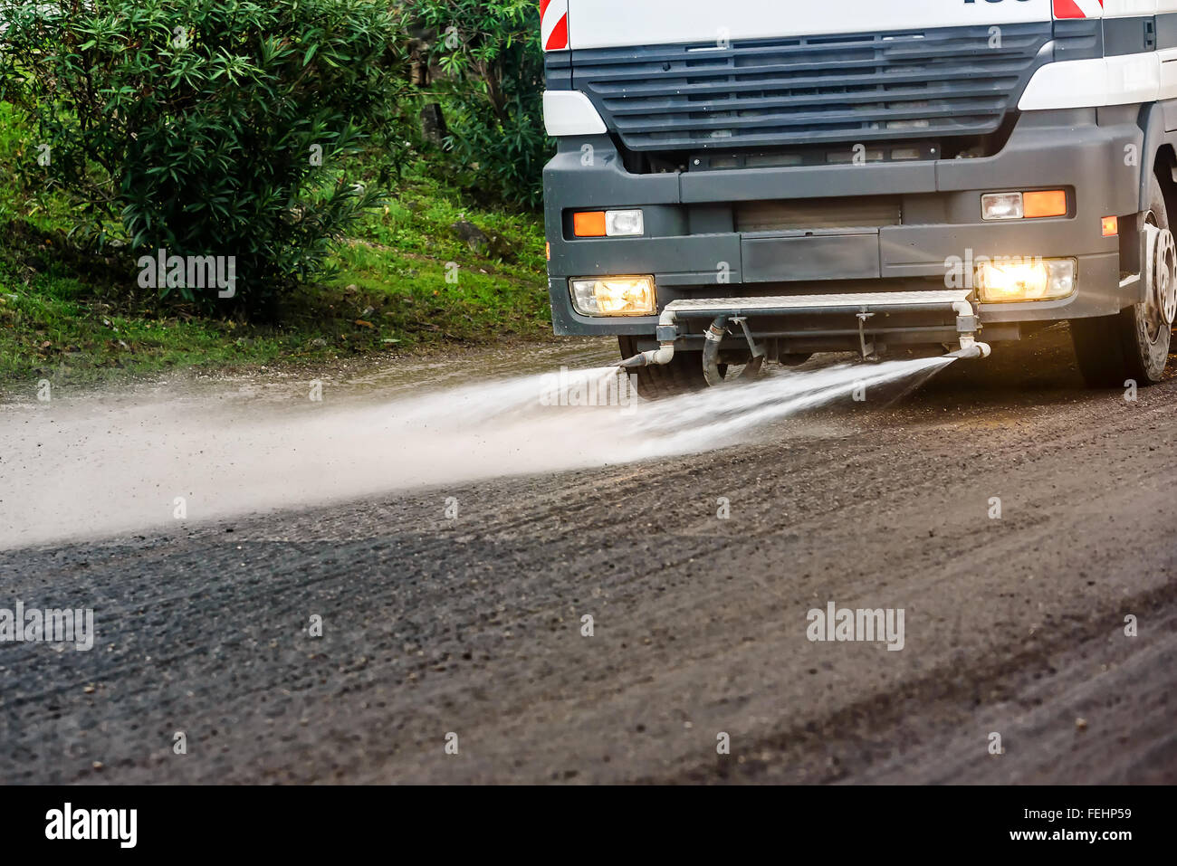 Trucks Getting Washed