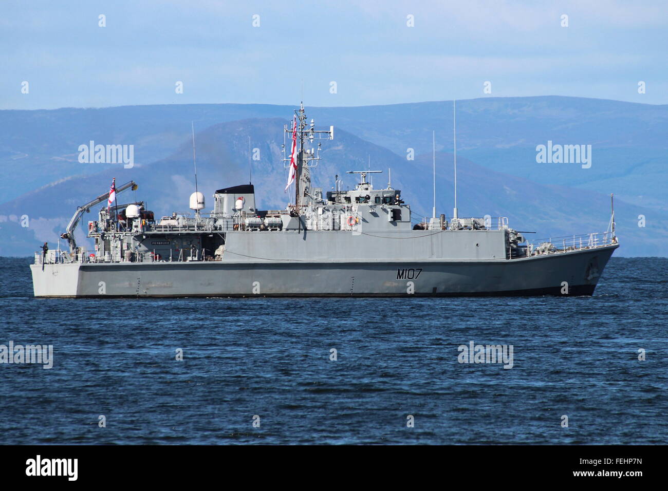 HMS Pembroke, being used as the launch vessel for the Royal Marines ...