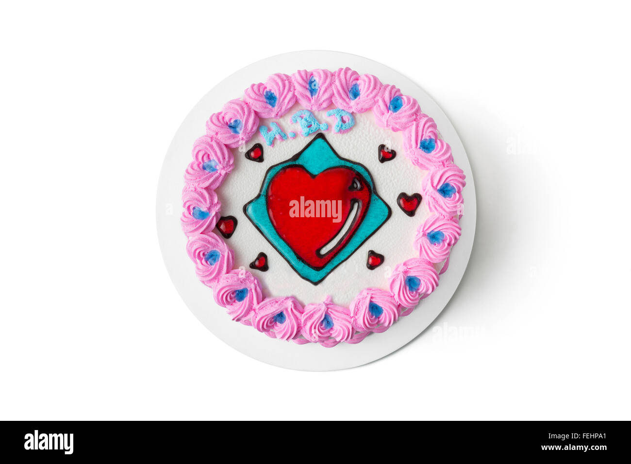 birthday cake with clipping path Stock Photo - Alamy