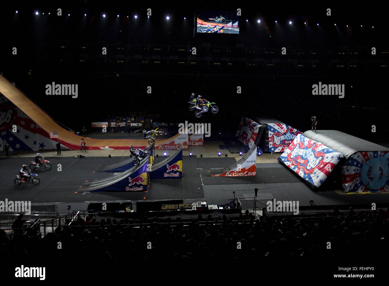London, UK. 7th February, 2016. Nitro Circus Live at The O2 Arena on ...