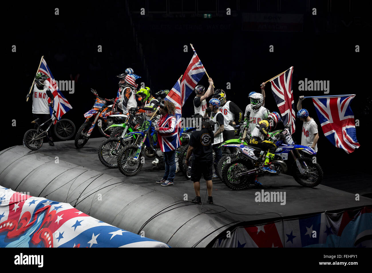 London, UK. 7th February, 2016. Nitro Circus Live at The O2 Arena on ...