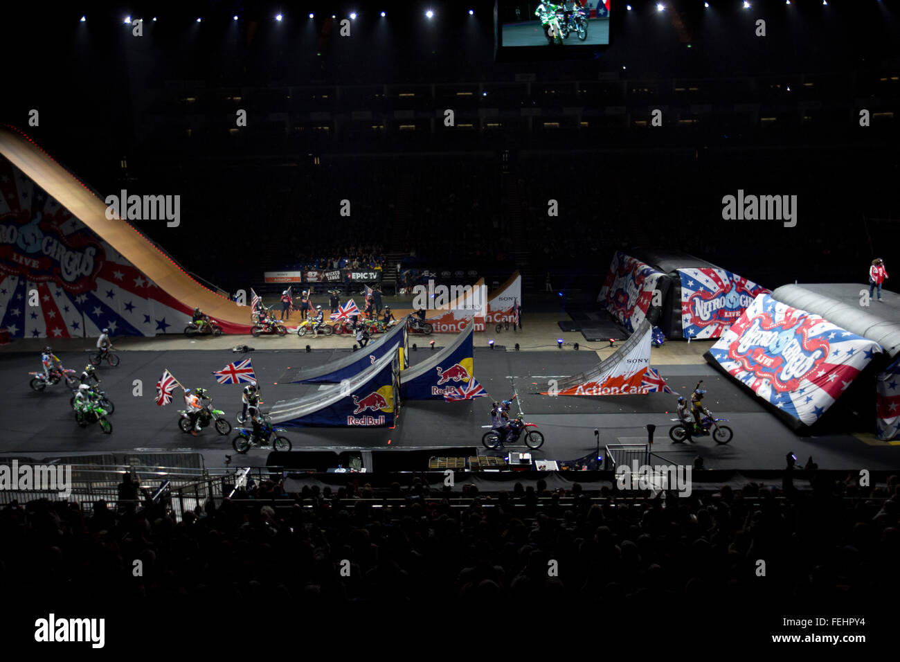 London, UK. 7th February, 2016. Nitro Circus Live at The O2 Arena on ...