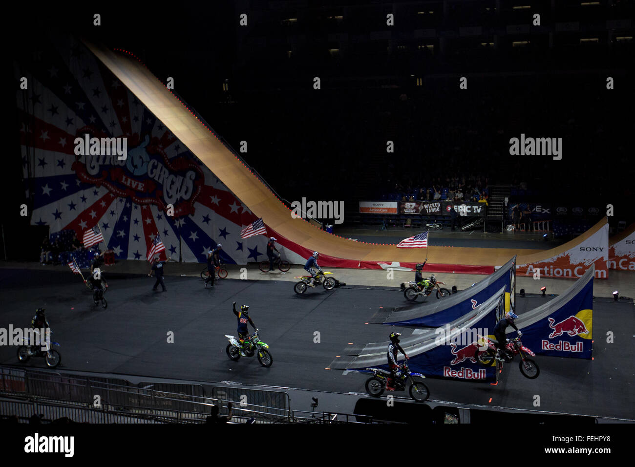 London, UK. 7th February, 2016. Nitro Circus Live at The O2 Arena on ...