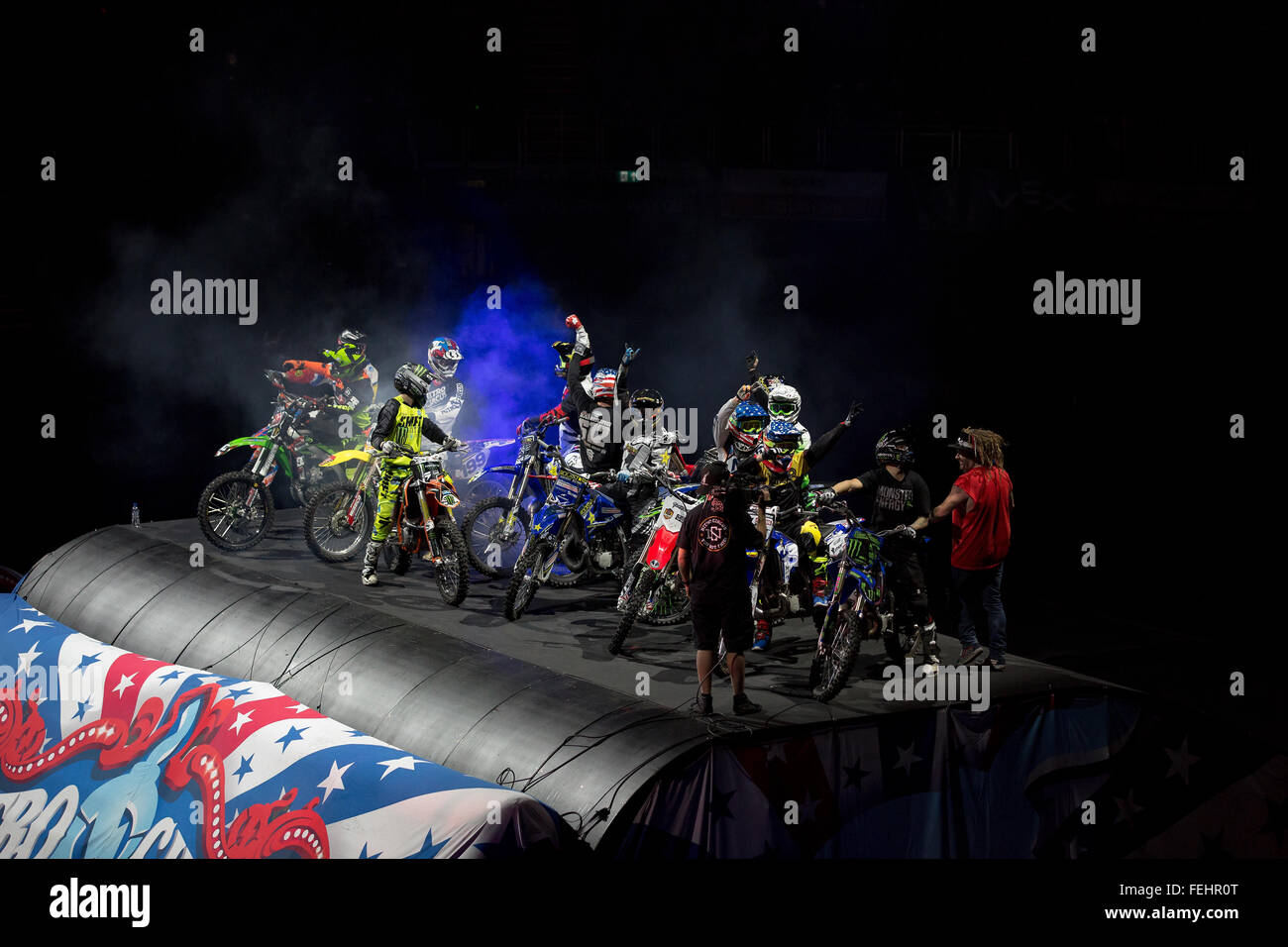 London, UK. 7th February, 2016. Nitro Circus Live at The O2 Arena on ...