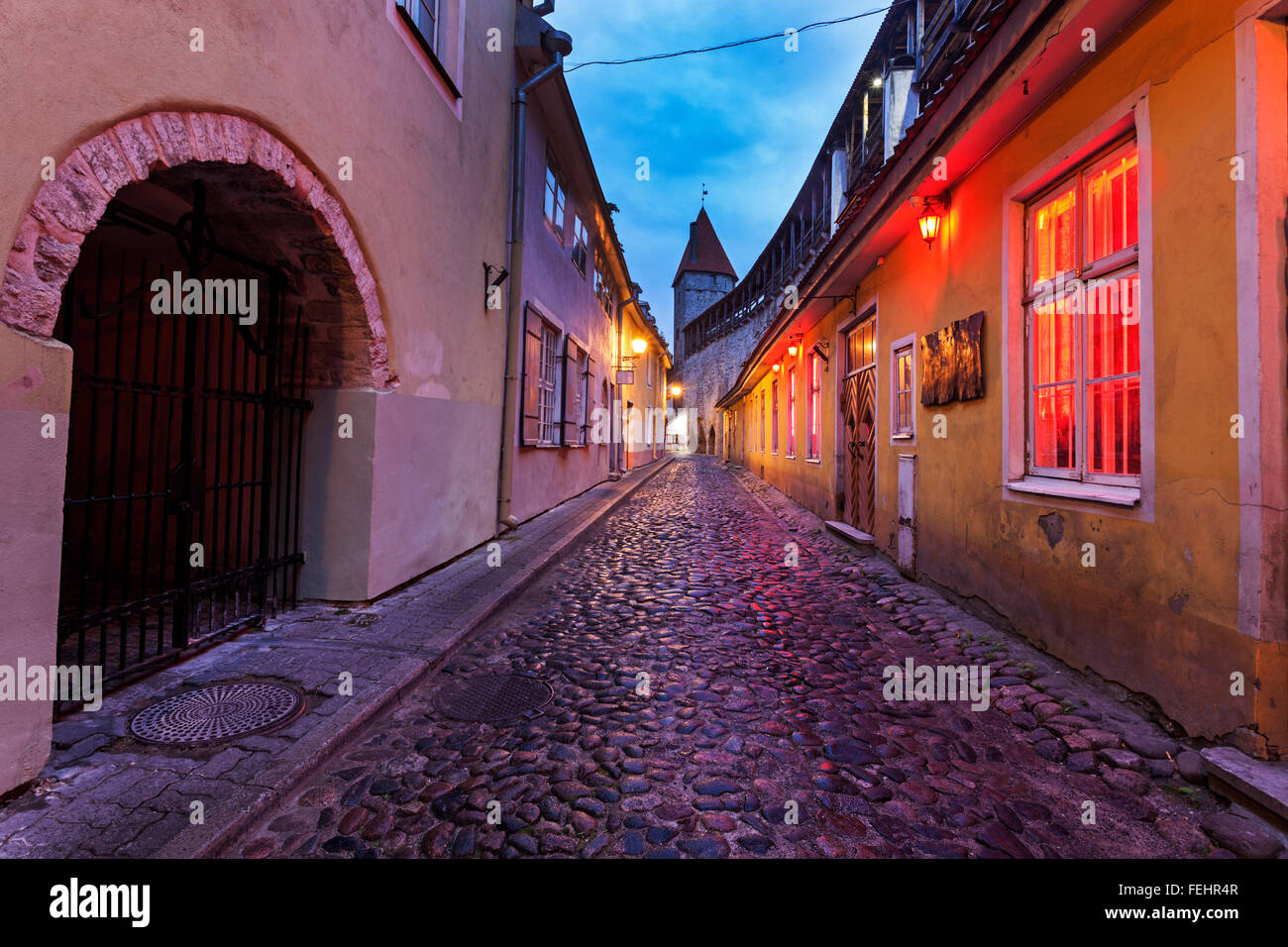Old blue house tallinn hi-res stock photography and images - Alamy