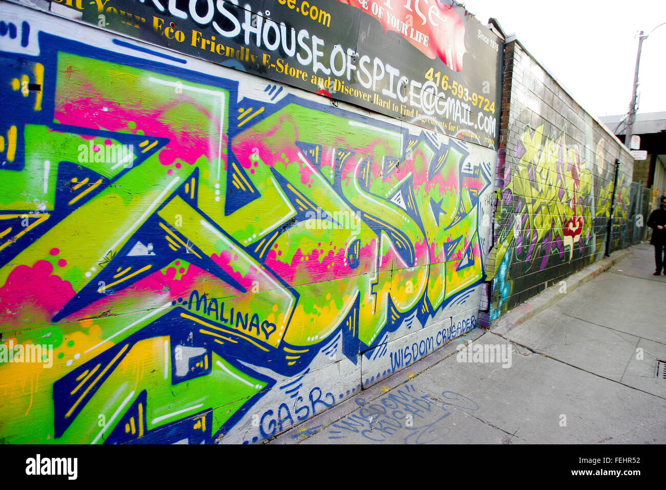 Kensington Market Toronto Graffiti Stock Photo - Alamy