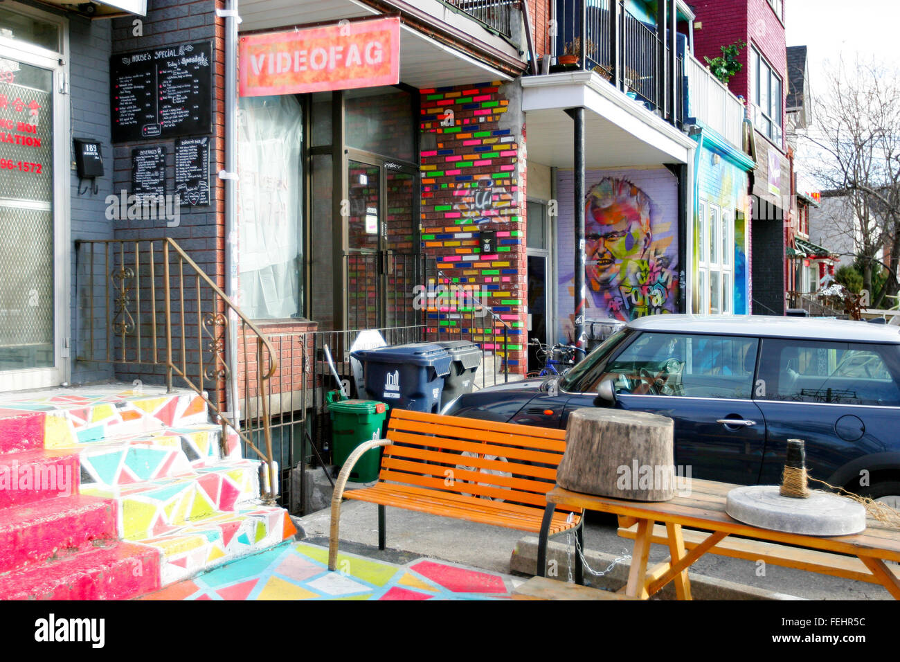 Kensington Market Toronto Graffiti Stock Photo - Alamy