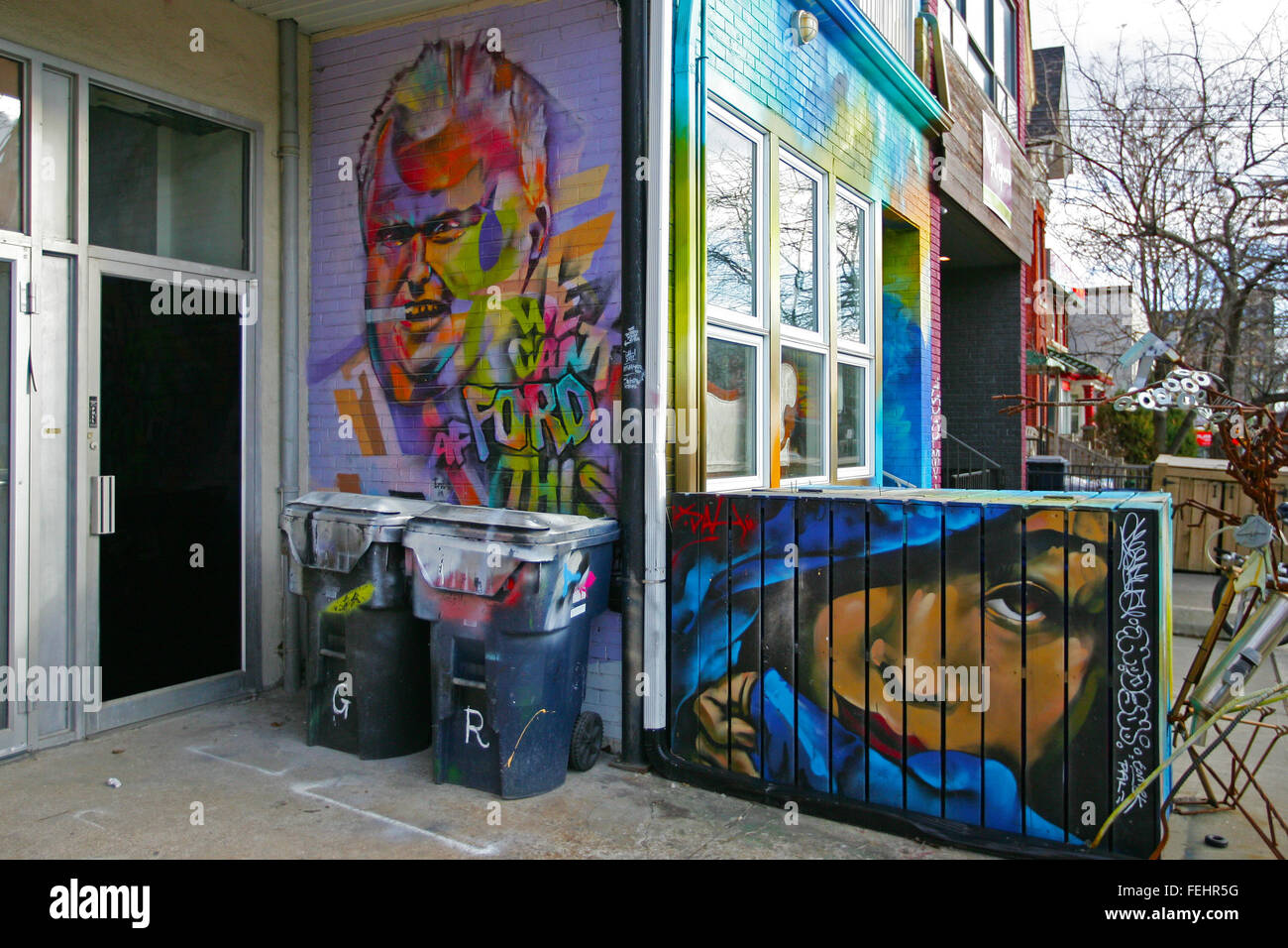 Kensington Market Toronto Graffiti Stock Photo - Alamy