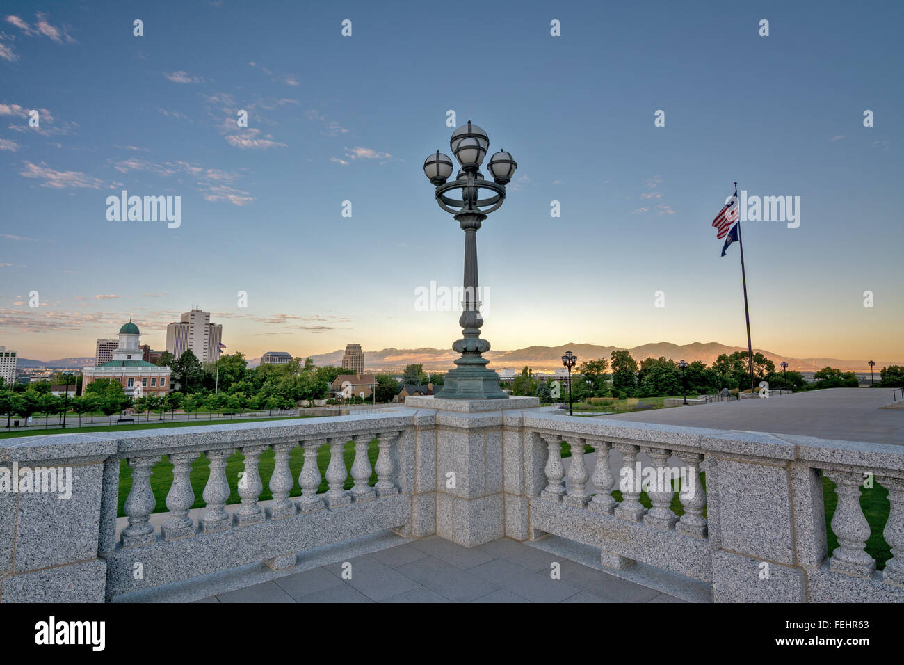 Unique view of Sal Lake City from the capital building Stock Photo - Alamy
