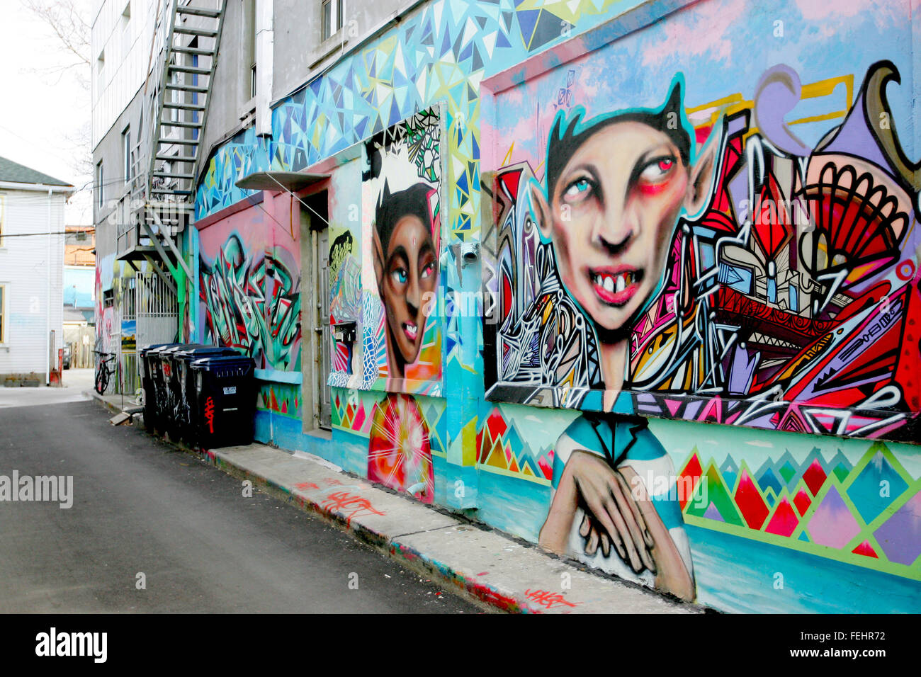 Kensington Market Toronto Graffiti Stock Photo - Alamy