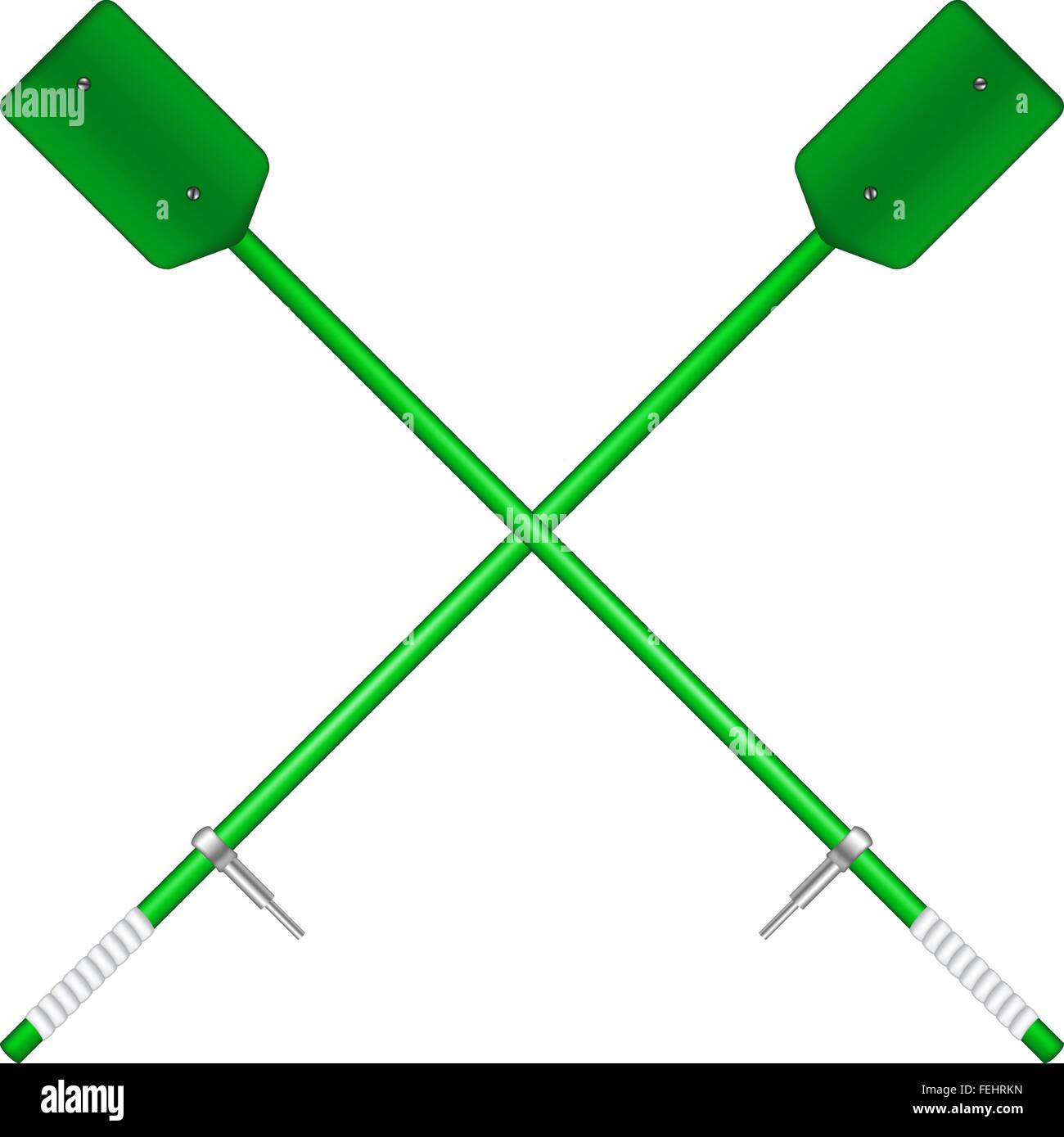 Two crossed old oars in green design Stock Vector Image & Art - Alamy