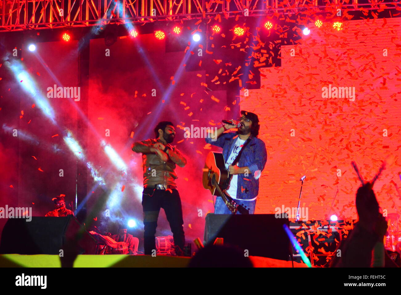 Bollywood singer Pritam performing at Sabarmati Riverfront in Ahmedabad ...
