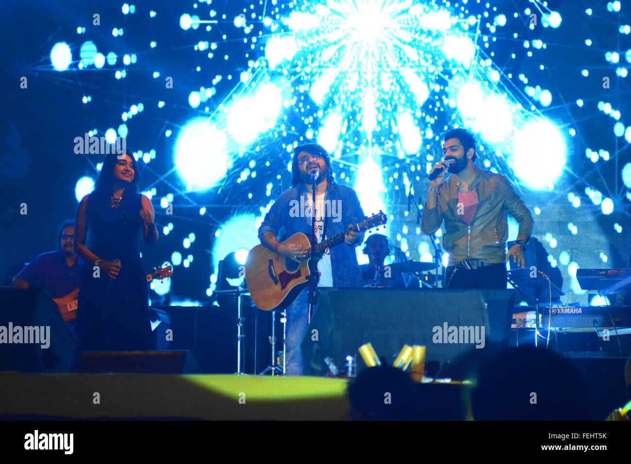 Bollywood singer Pritam performing at Sabarmati Riverfront in Ahmedabad ...