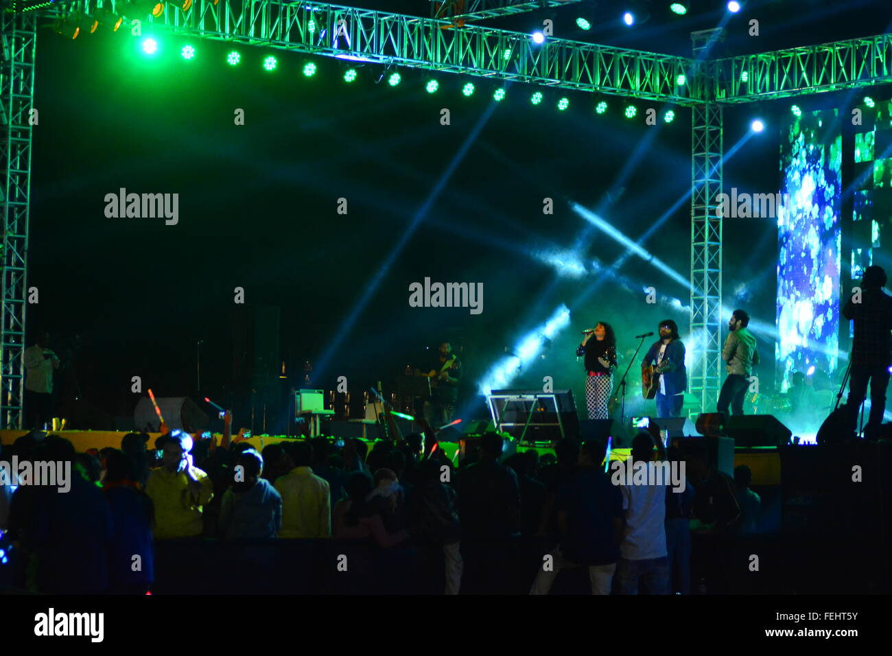 Bollywood singer Pritam performing at Sabarmati Riverfront in Ahmedabad ...