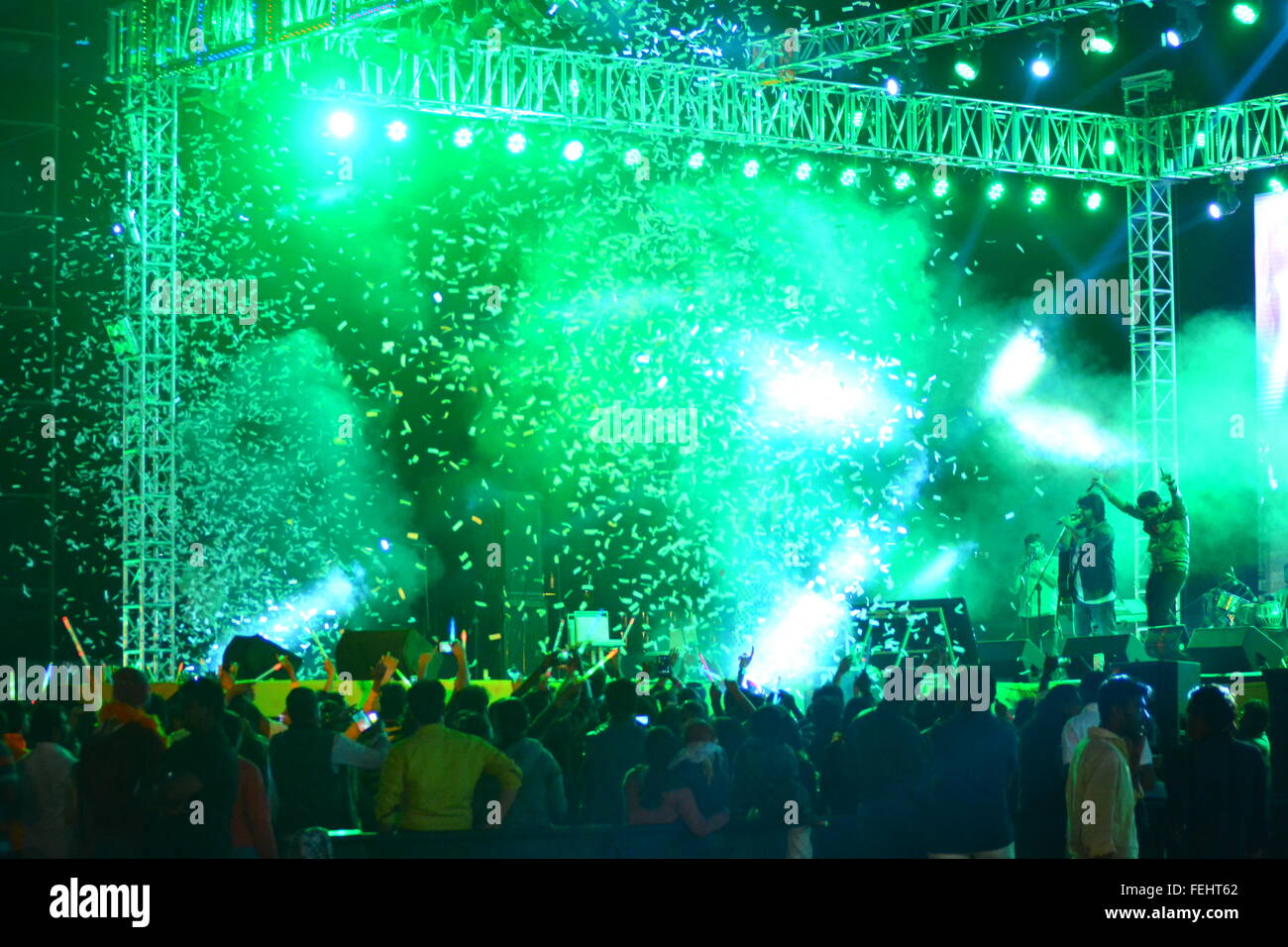 Bollywood singer Pritam performing at Sabarmati Riverfront in Ahmedabad ...