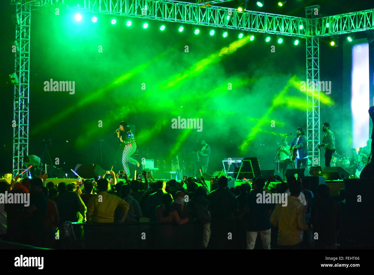 Bollywood singer Pritam performing at Sabarmati Riverfront in Ahmedabad ...