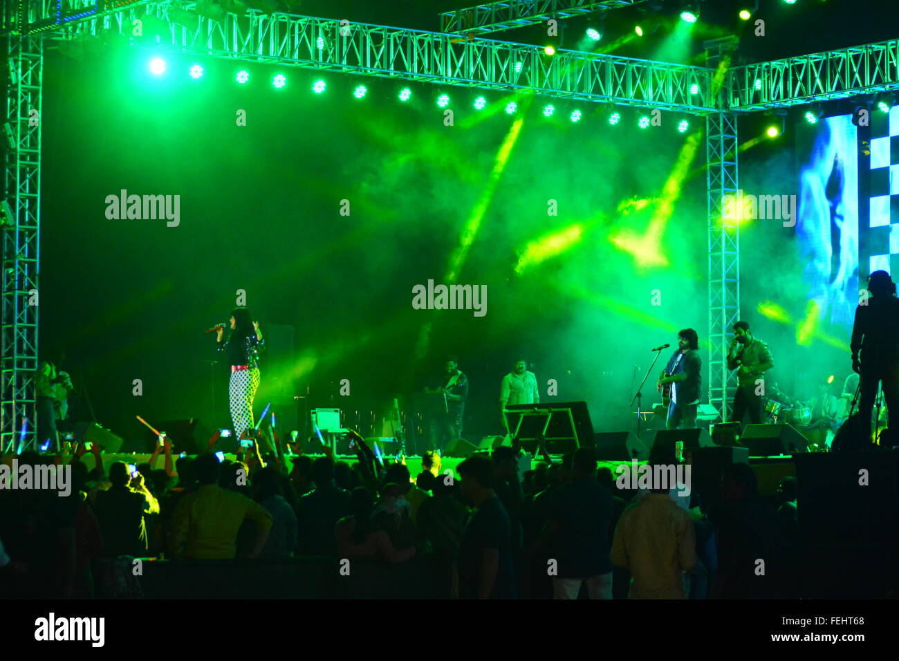 Bollywood singer Pritam performing at Sabarmati Riverfront in Ahmedabad ...