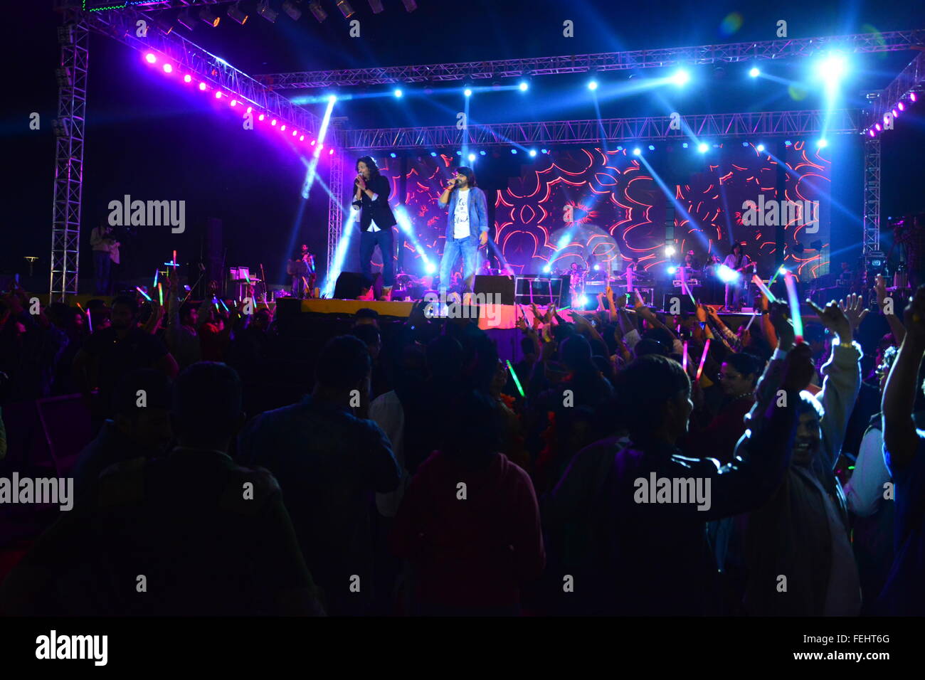 Bollywood singer Pritam performing at Sabarmati Riverfront in Ahmedabad ...