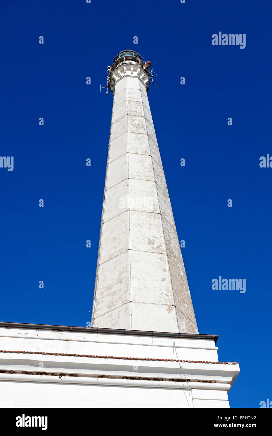 Punta Penna Lighthouse against blue sky Stock Photo - Alamy