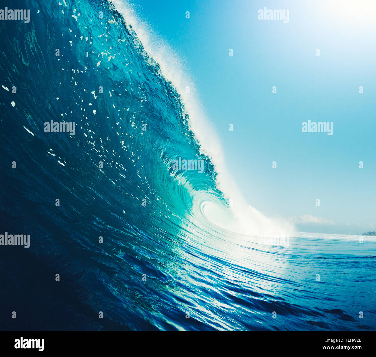 Blue Ocean Wave Stock Photo - Alamy