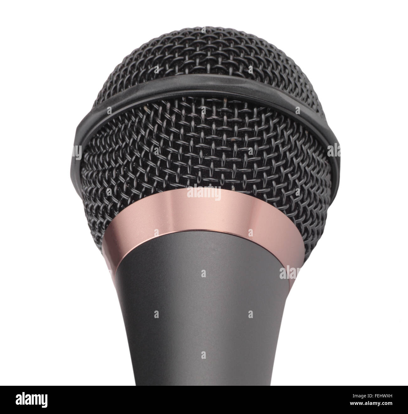 dynamic microphone on white background Stock Photo - Alamy