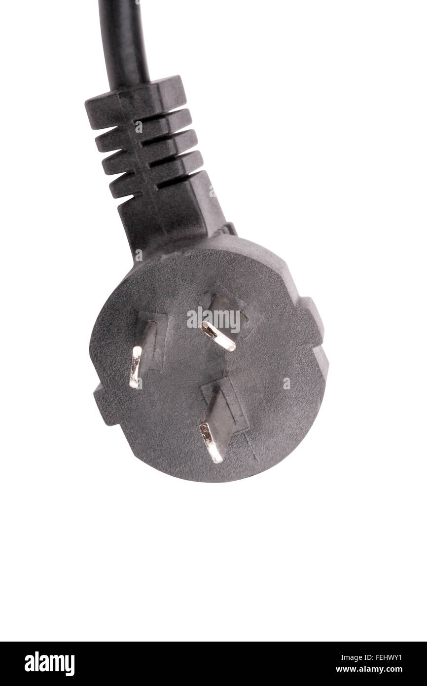 UK Outlet Plug with Cord Isolated Stock Photo - Alamy