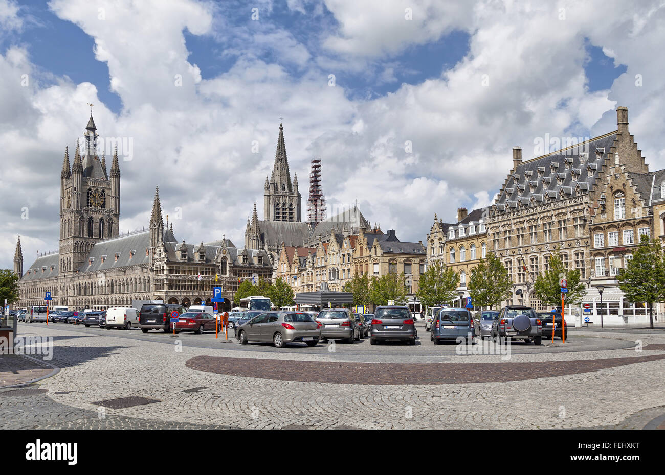 Ypres cloth hall clock tower hi-res stock photography and images - Alamy