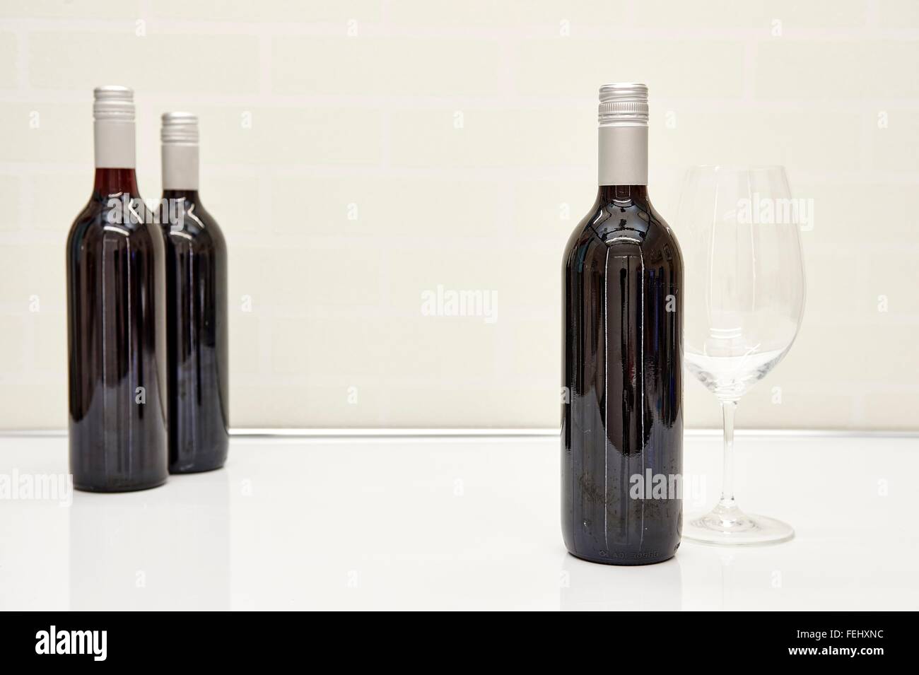 A studio photo of bottled red wine Stock Photo - Alamy