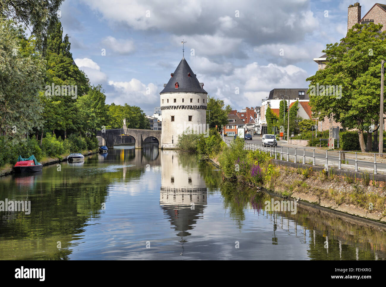 Medieval Broel Towers - the well-known landmark of Kortrijk city ...