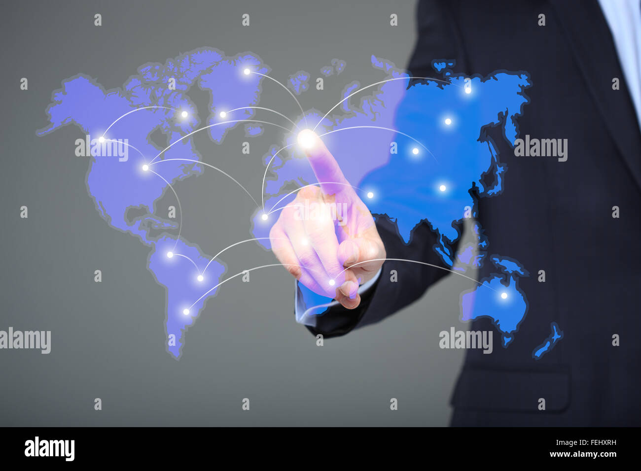 World internet connectivity map hi-res stock photography and images - Alamy