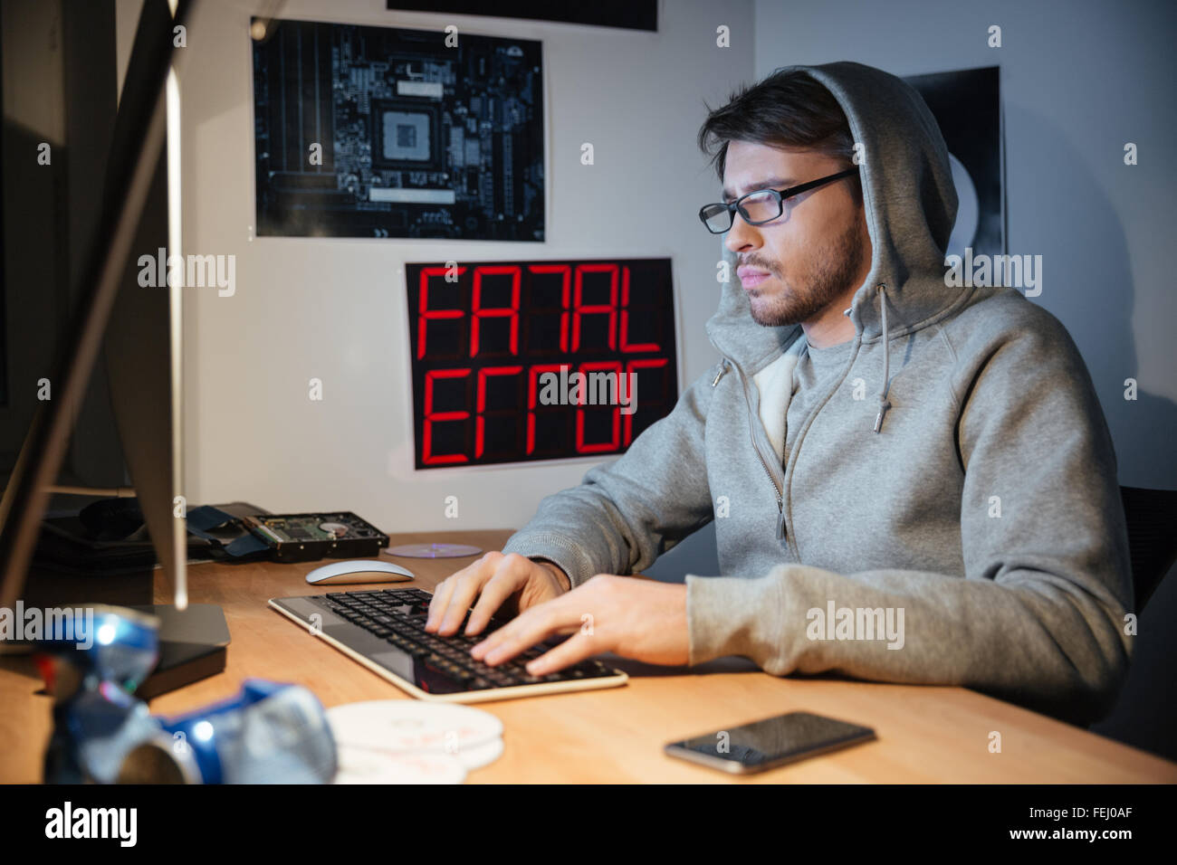 Man Hood Dark High Resolution Stock Photography and Images - Alamy