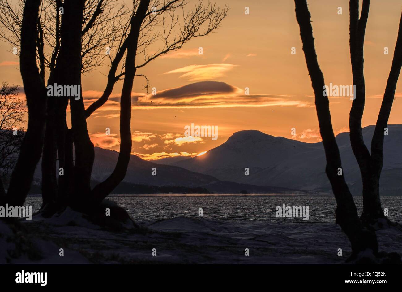 sun is back after polar night, january 2016 Stock Photo - Alamy