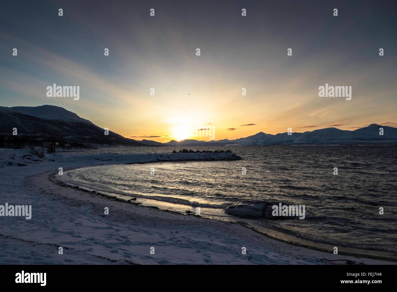 sun is back after polar night, january 2016 Stock Photo - Alamy