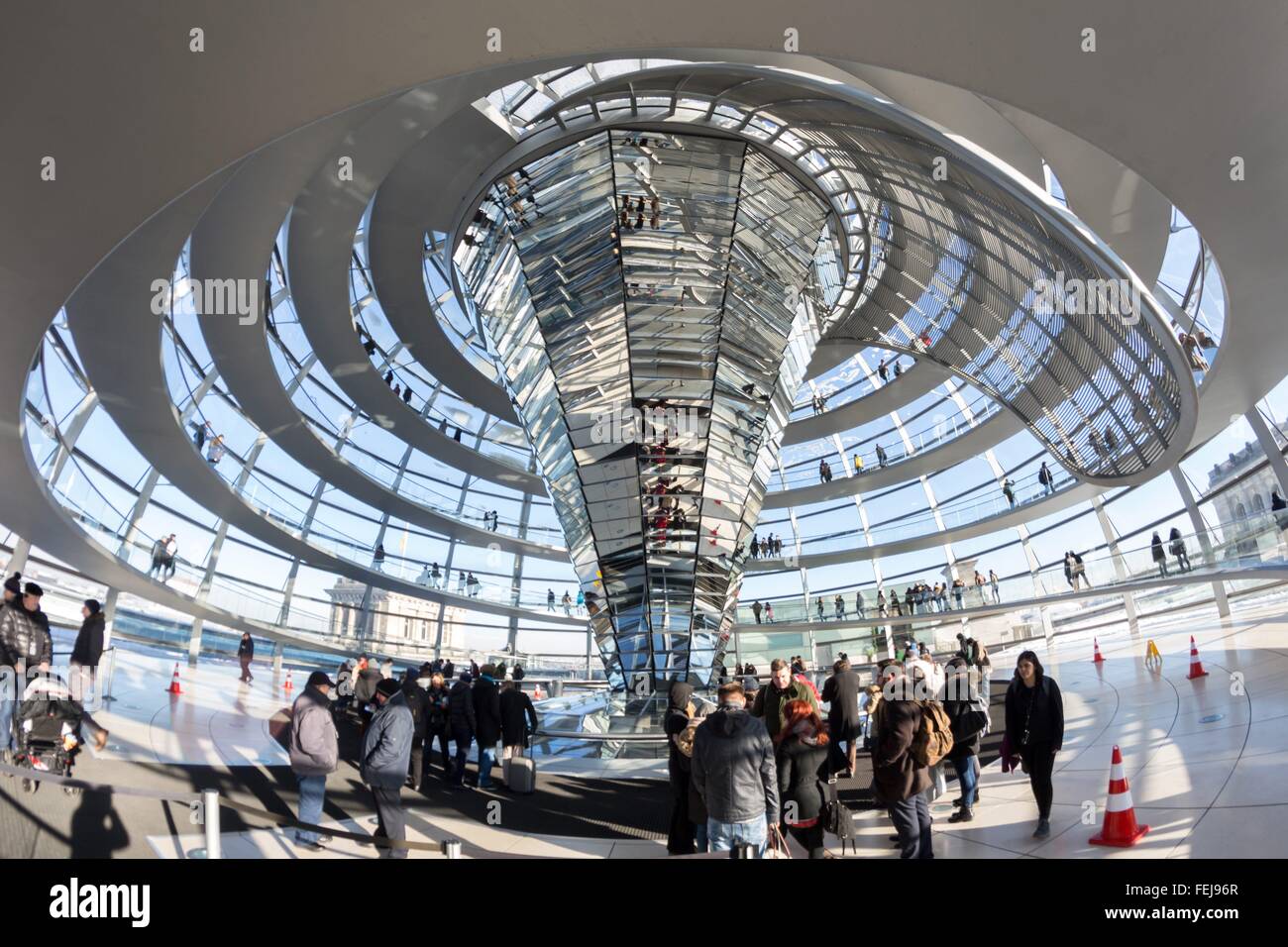 Germany: Inside view of the Reichstag dome. Photo from 22. January 2016 ...