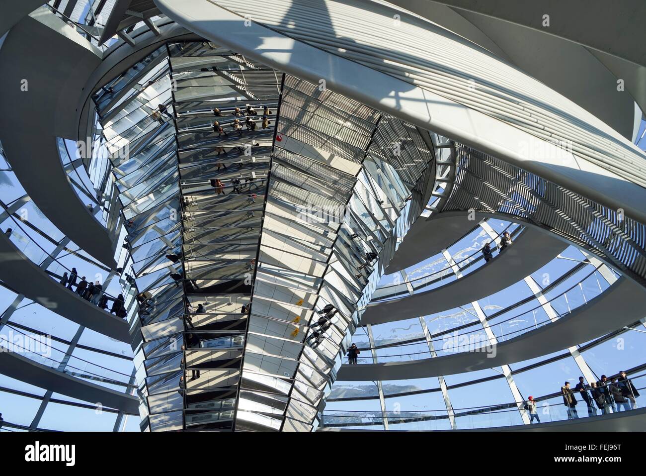 Germany: Inside view of the Reichstag dome. Photo from 22. January 2016 ...