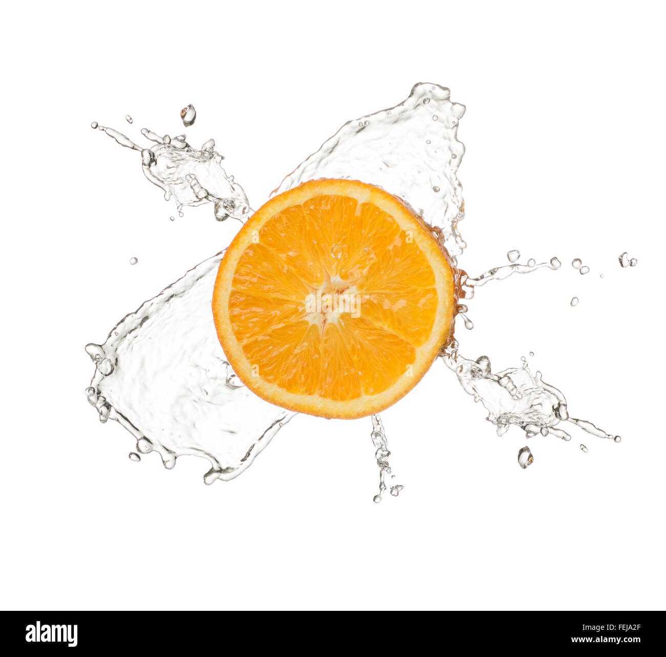 orange splash isolated on white background Stock Photo - Alamy