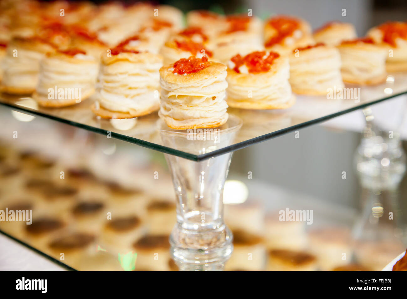 Sandwich with red caviar side view Stock Photo - Alamy