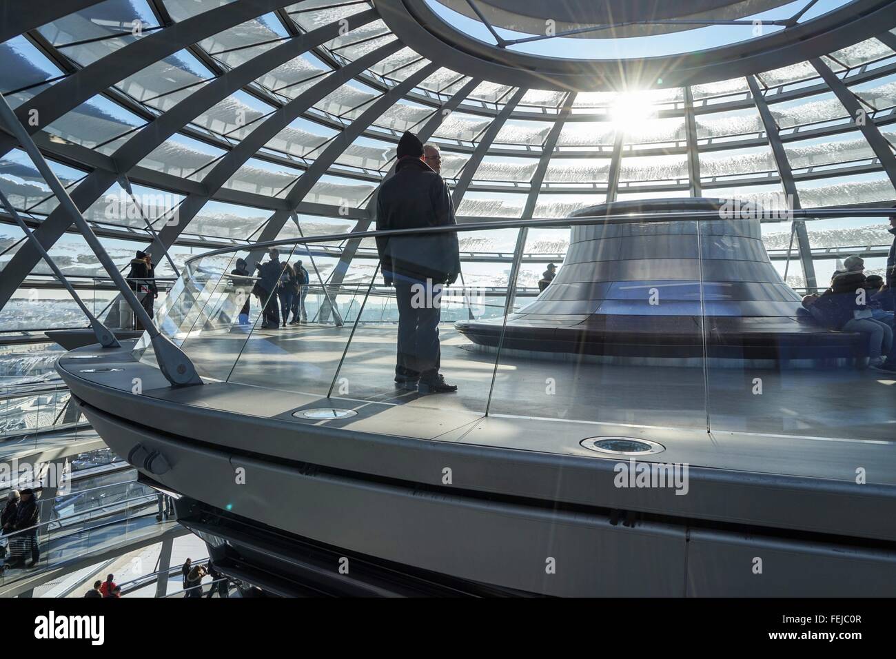 Germany: Inside view of the Reichstag dome. Photo from 22. January 2016 ...