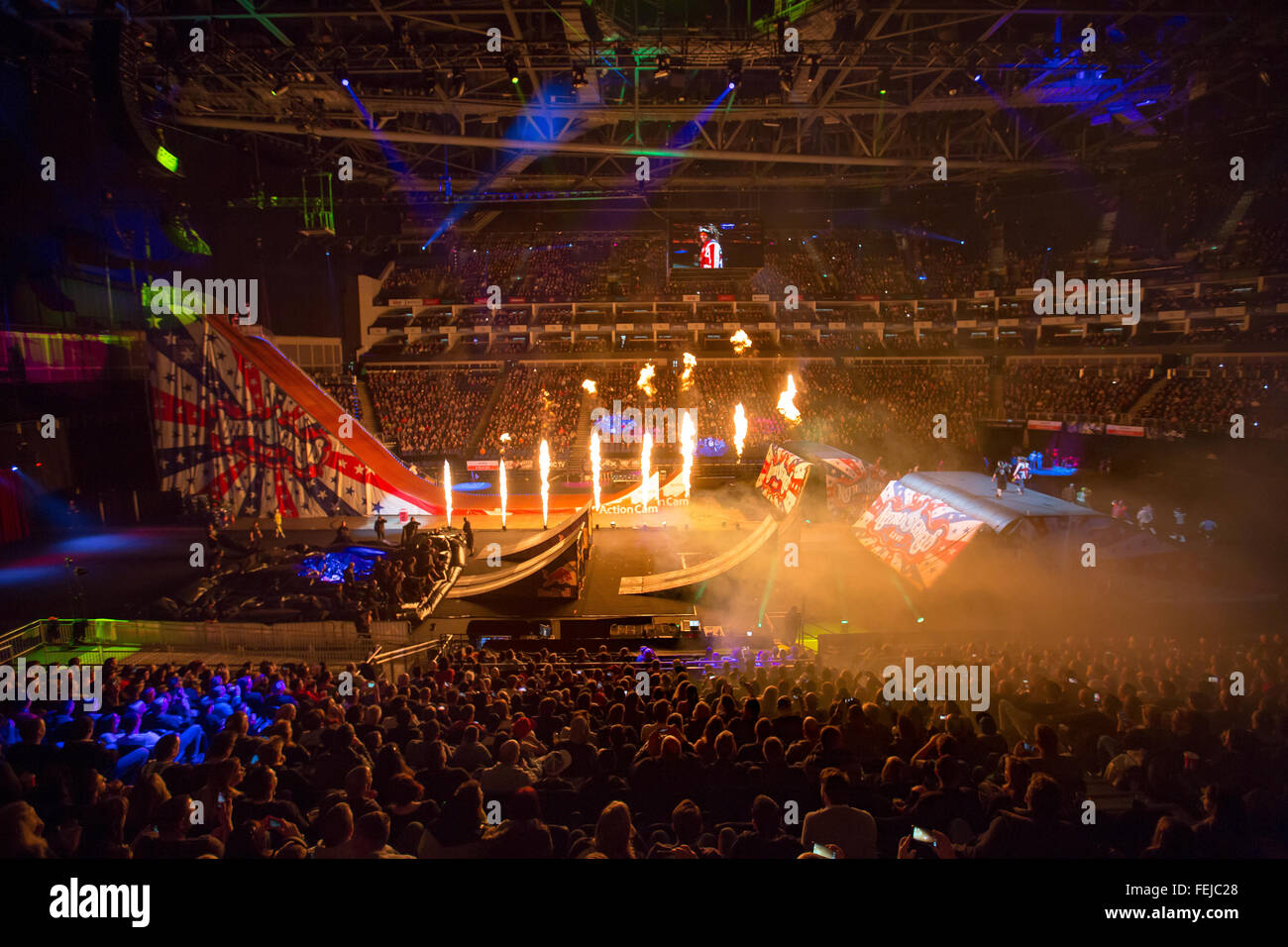 London, UK. 7th February, 2016. Nitro Circus Live at The O2 Arena on ...