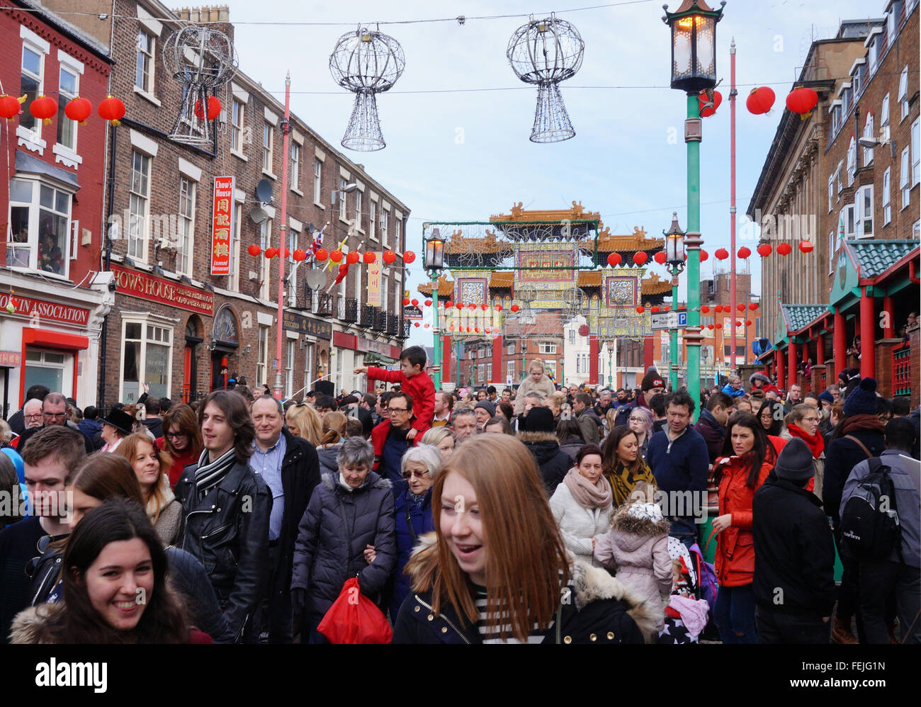 Liverpool, UK. 7th February, 2016. Thousands of people turned out in ...