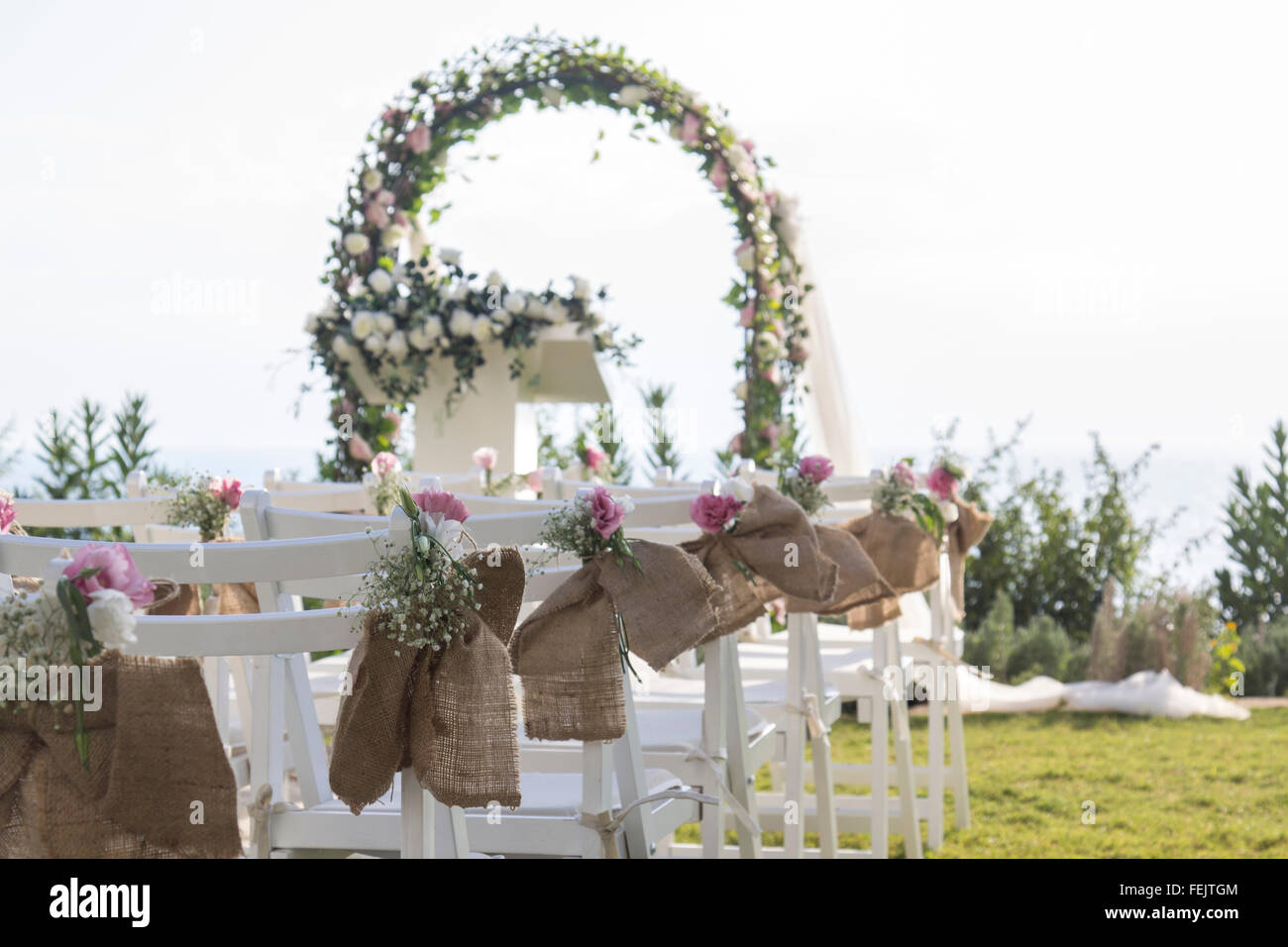 wedding ceremony setting Stock Photo - Alamy