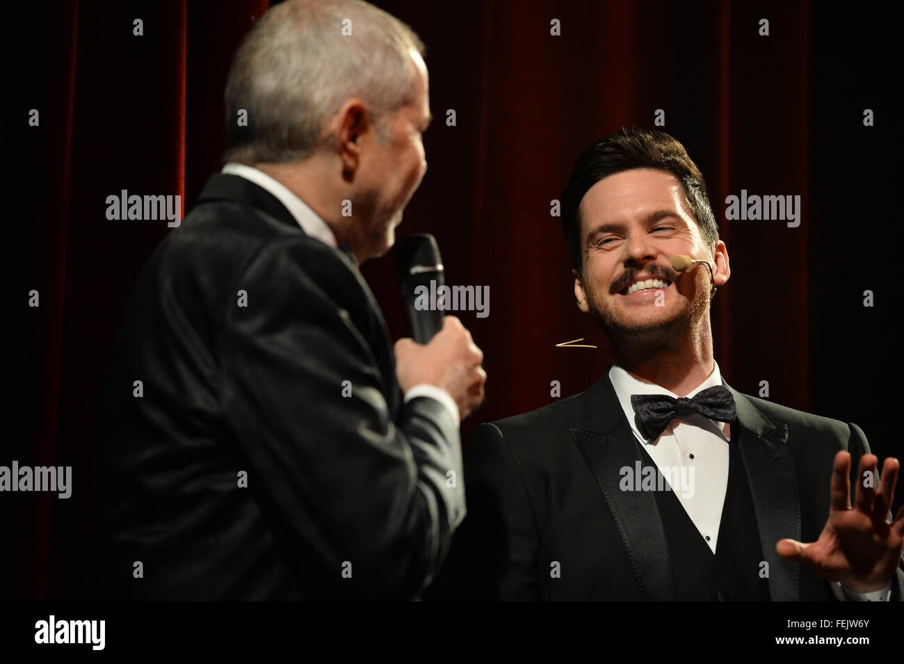 Prague, Czech Republic. 06th Feb, 2016. British actor Tom Riley (right ...