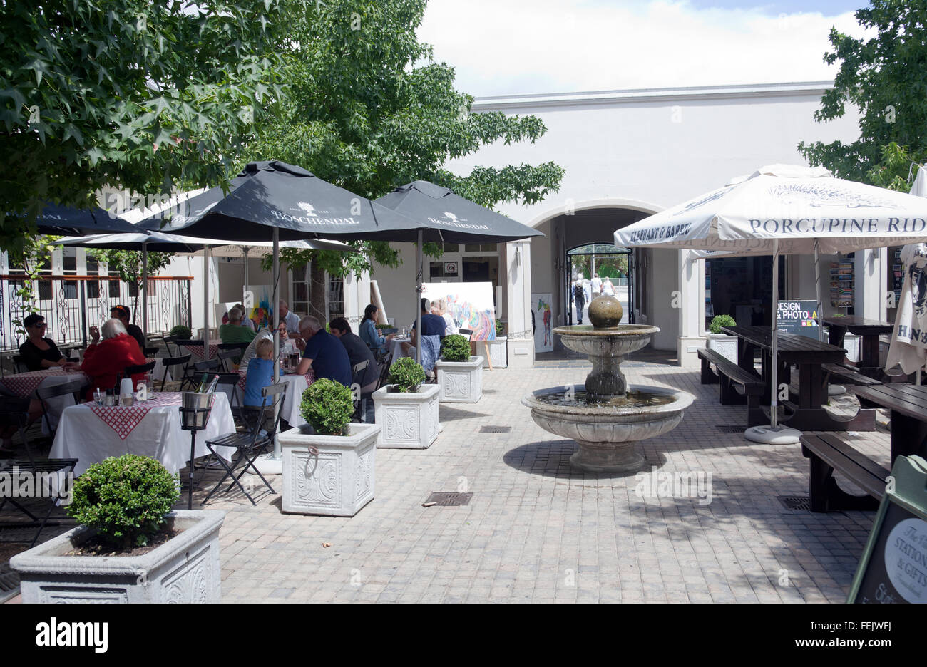 Quaint Restaurant on Cobbled Square in Franschhoek , Western Cape ...