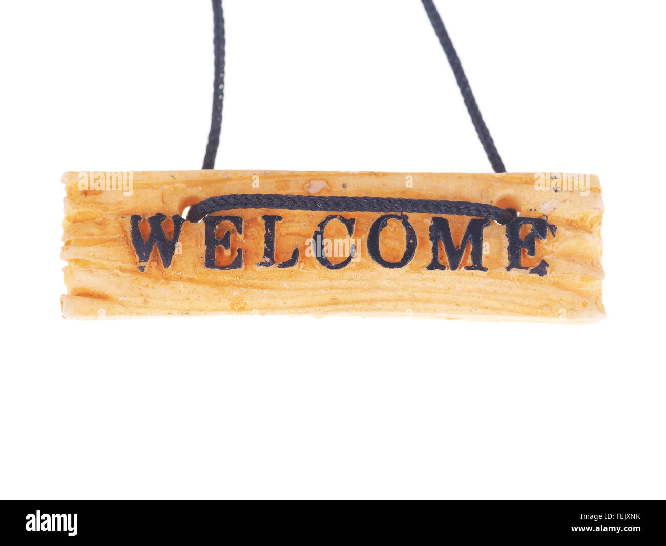 tablet "welcome" on white background Stock Photo - Alamy