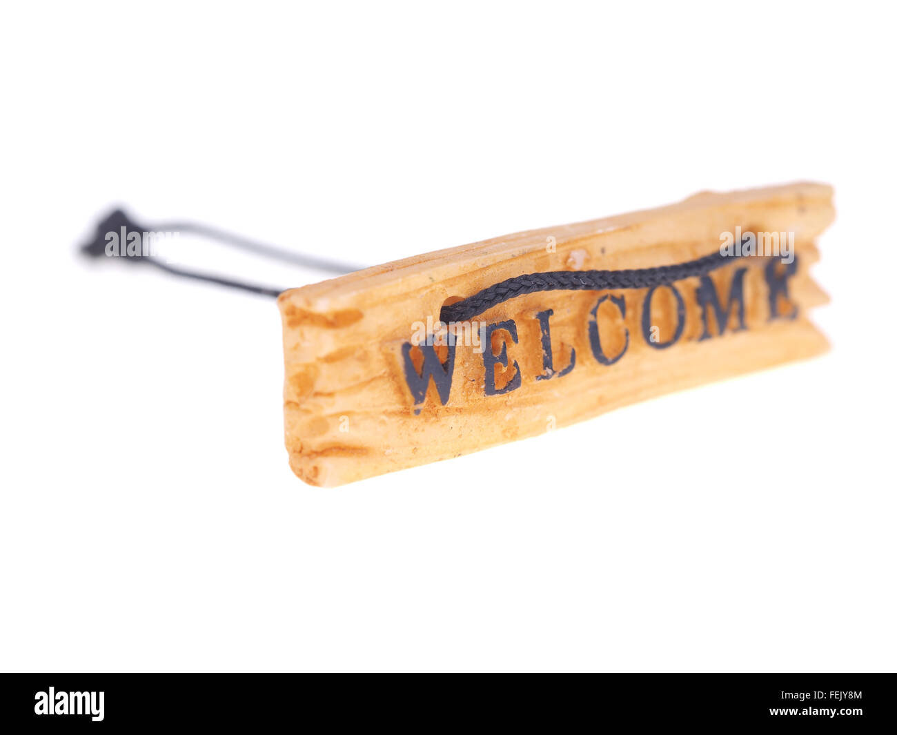 tablet "welcome" on white background Stock Photo - Alamy