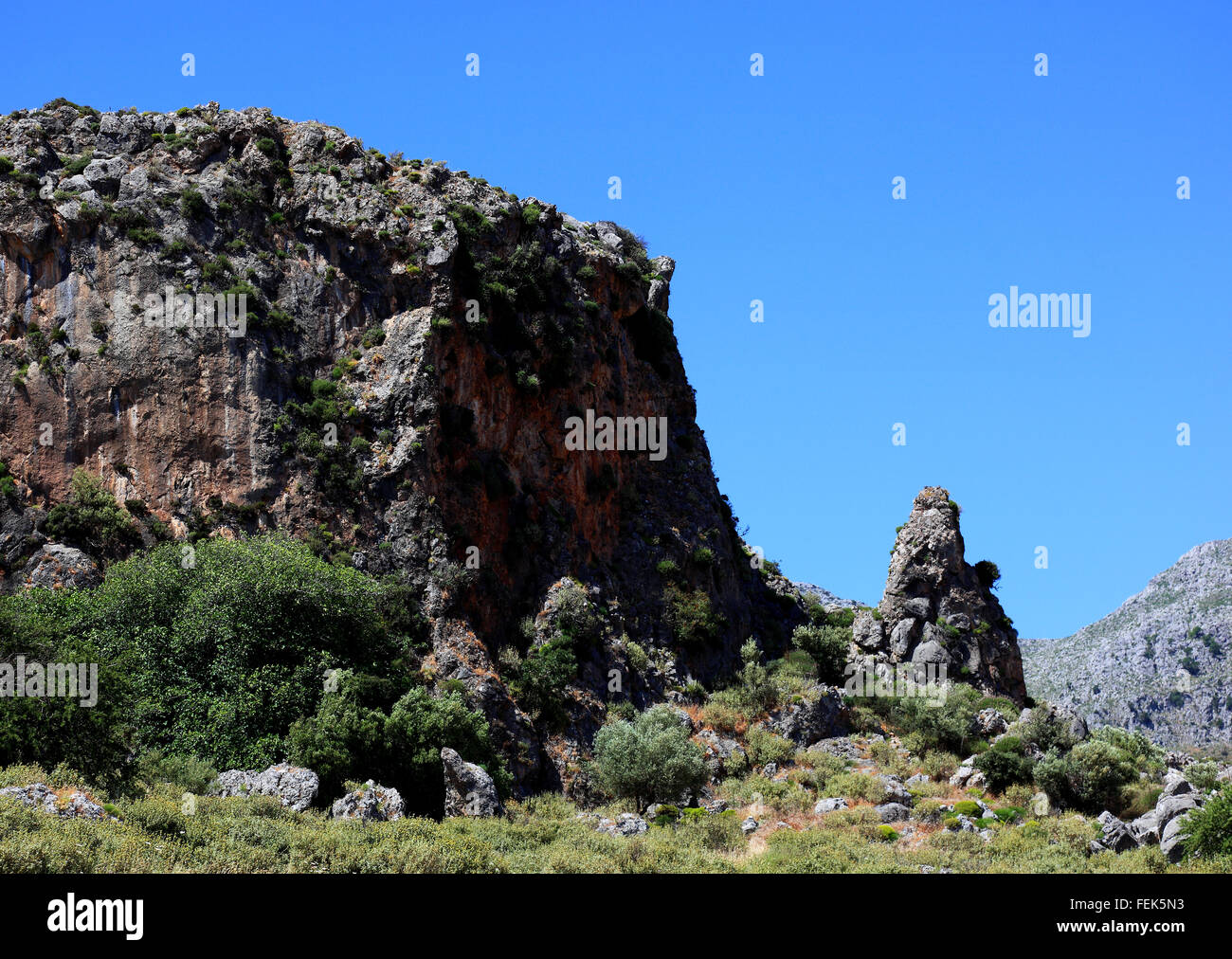 Crete, scenery on the south coast with Sellia Stock Photo - Alamy