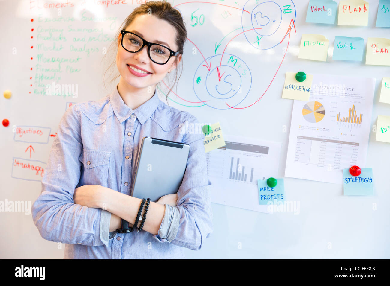 Business strategy draw on whiteboard hi-res stock photography and ...